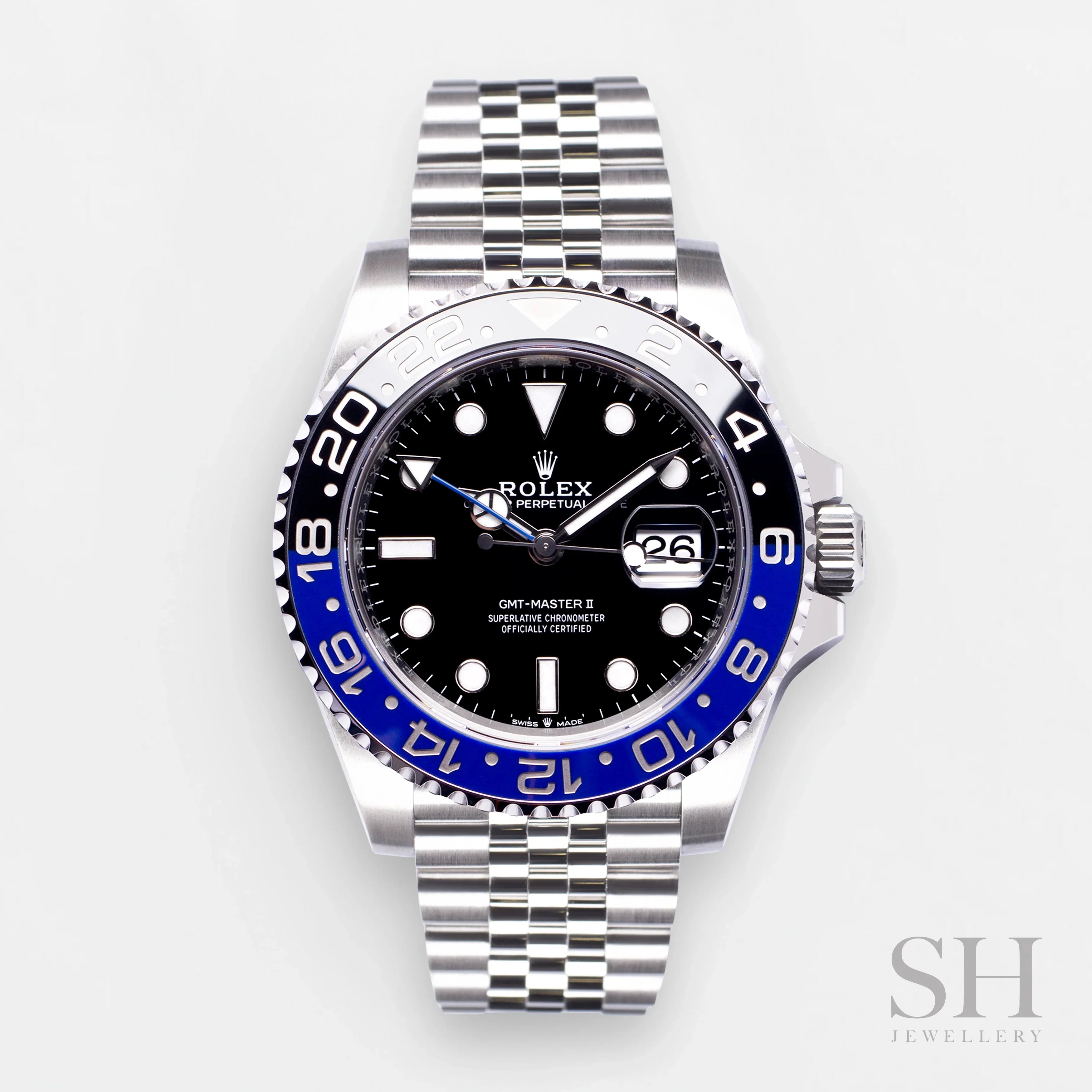Rolex GMT-Master II 40mm 'Batgirl' Steel Black Dial Button Markers 202 ...
