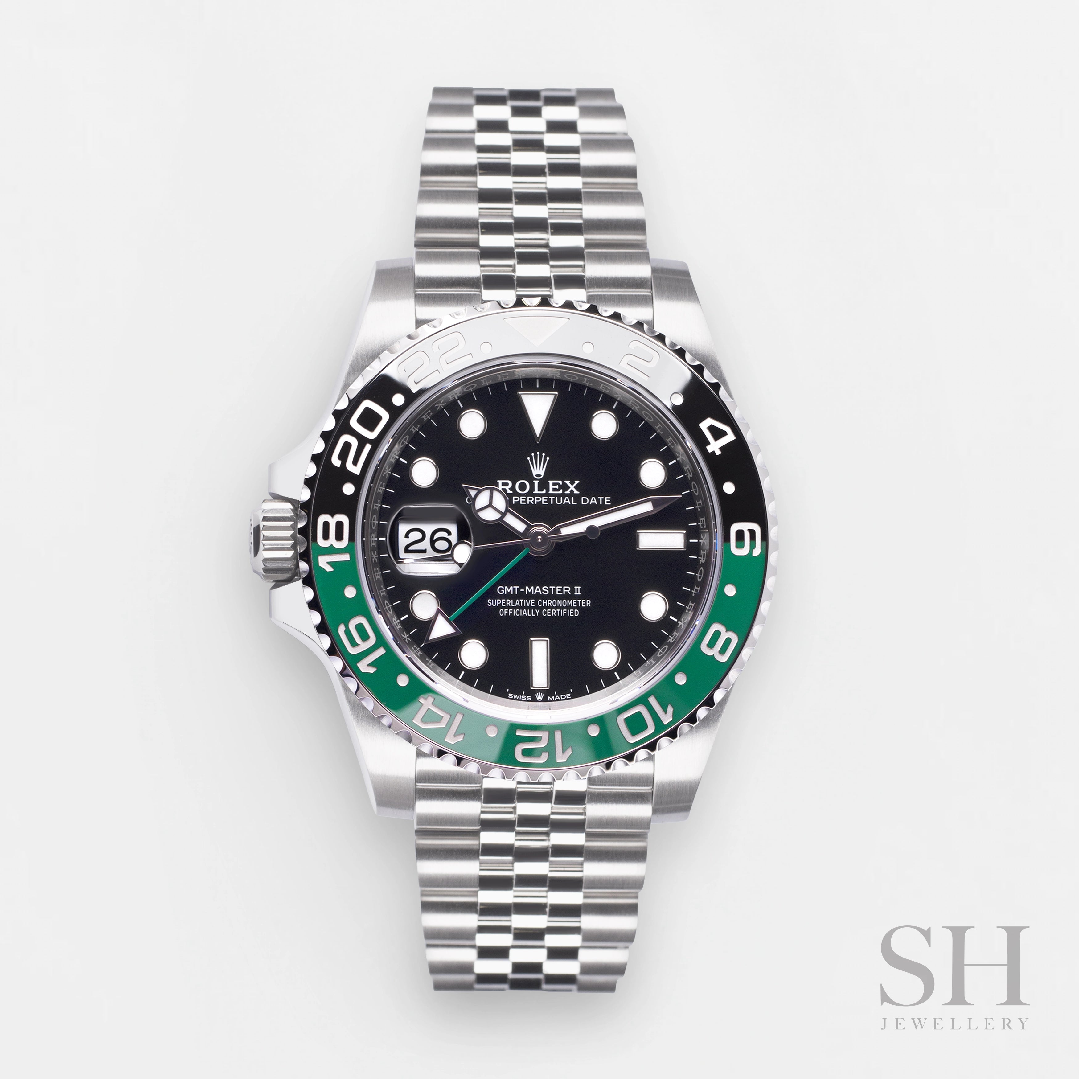 Rolex GMT-Master II 40mm 'Sprite' Steel Black Dial Button Markers 2023 ...