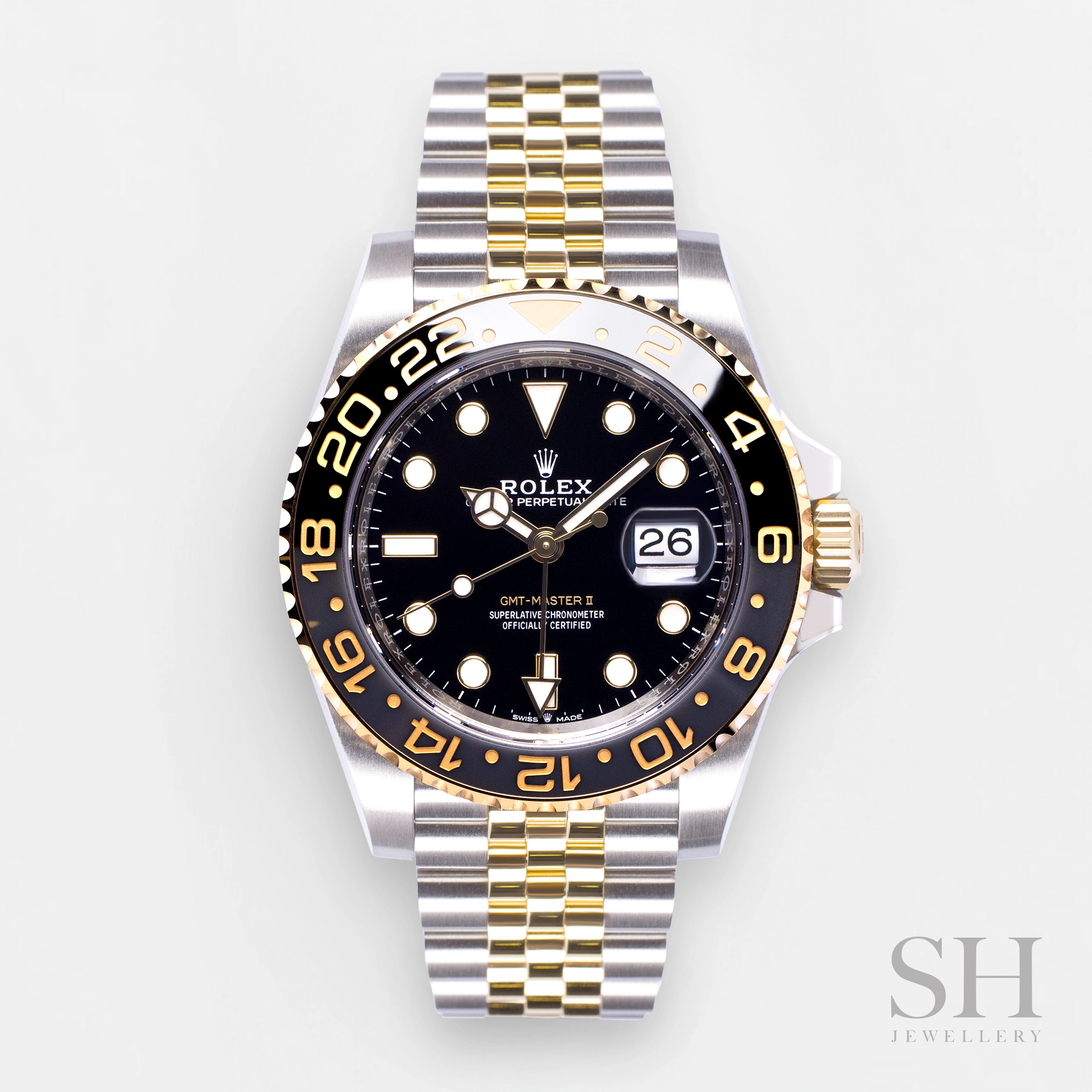 Rolex GMT-Master II 40mm 'Guinness' Steel/YG Black Dial Button Markers ...