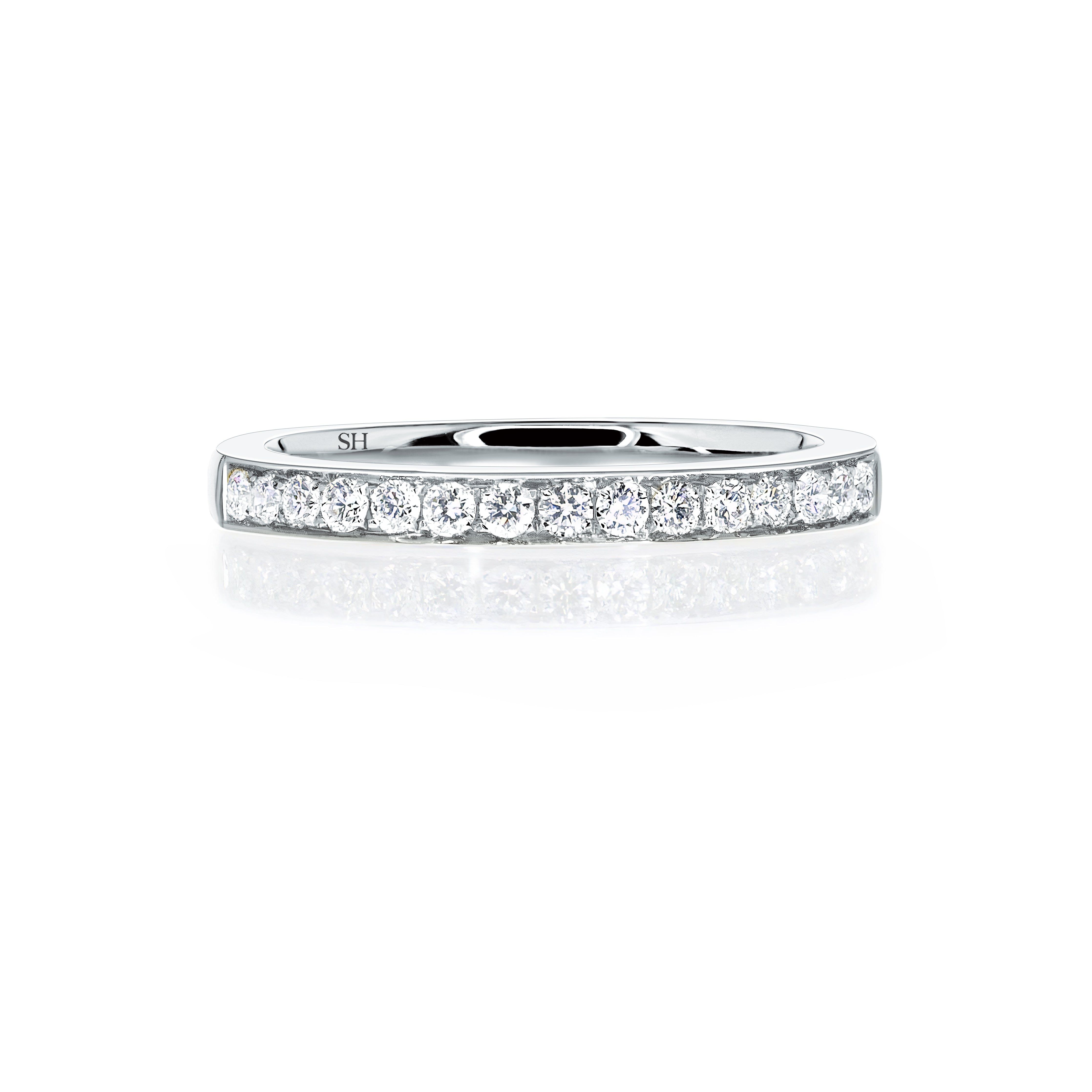 Grain set women's diamond wedding band (2.4mm) – SH Jewellery