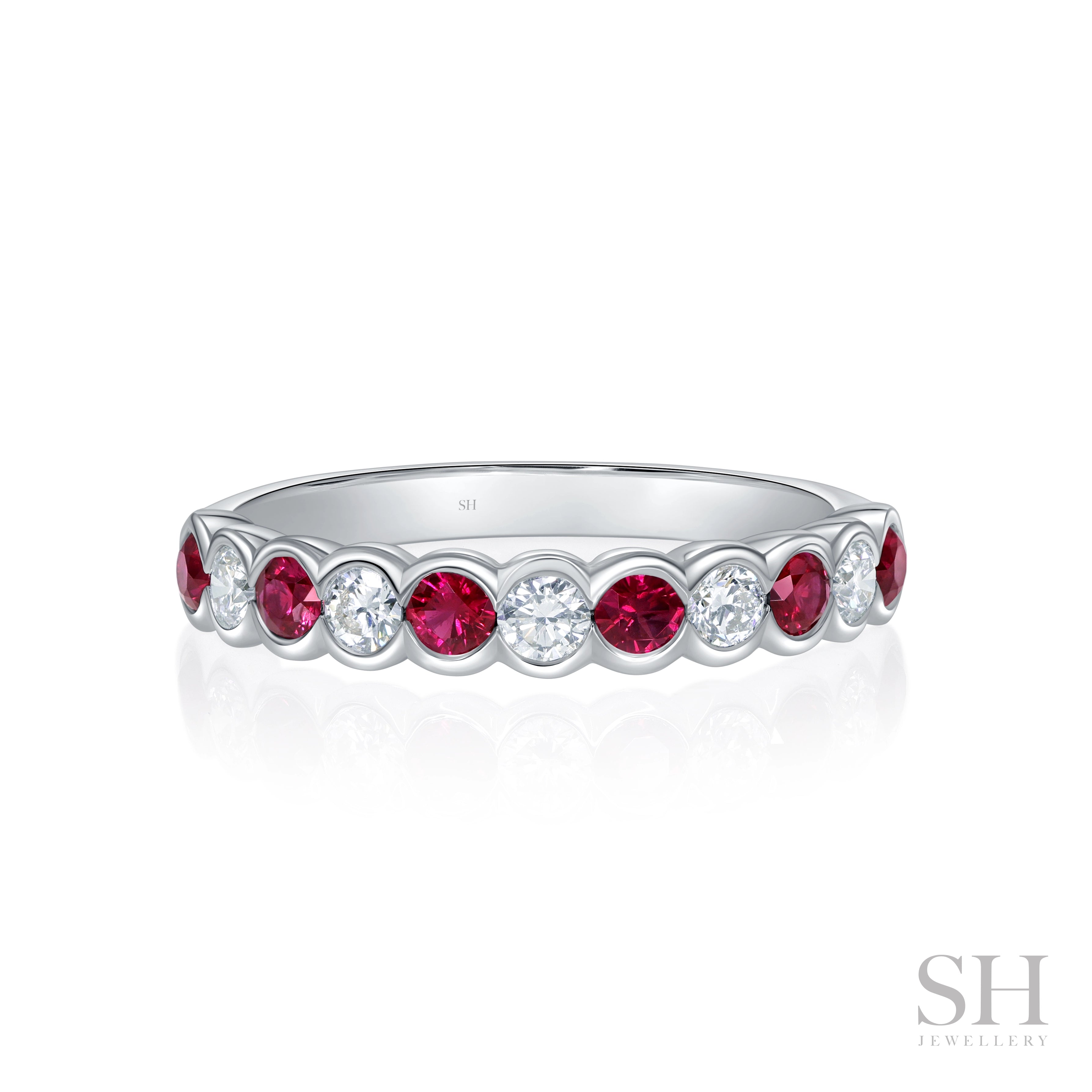Flow Ruby and Diamond Ring (3.1mm) - W0993 – SH Jewellery