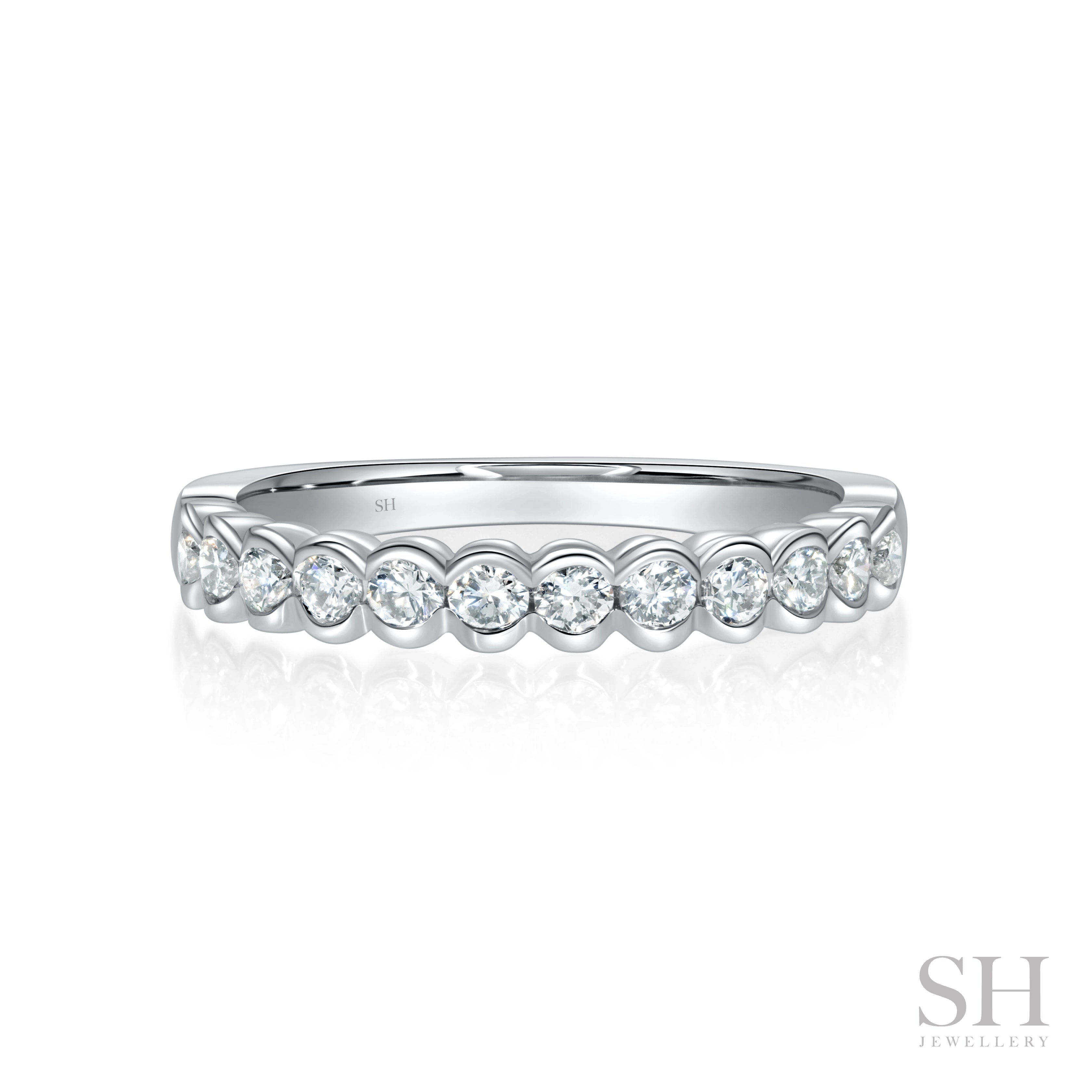 Half Bezel Diamond Band (3mm) - W1025 – SH Jewellery