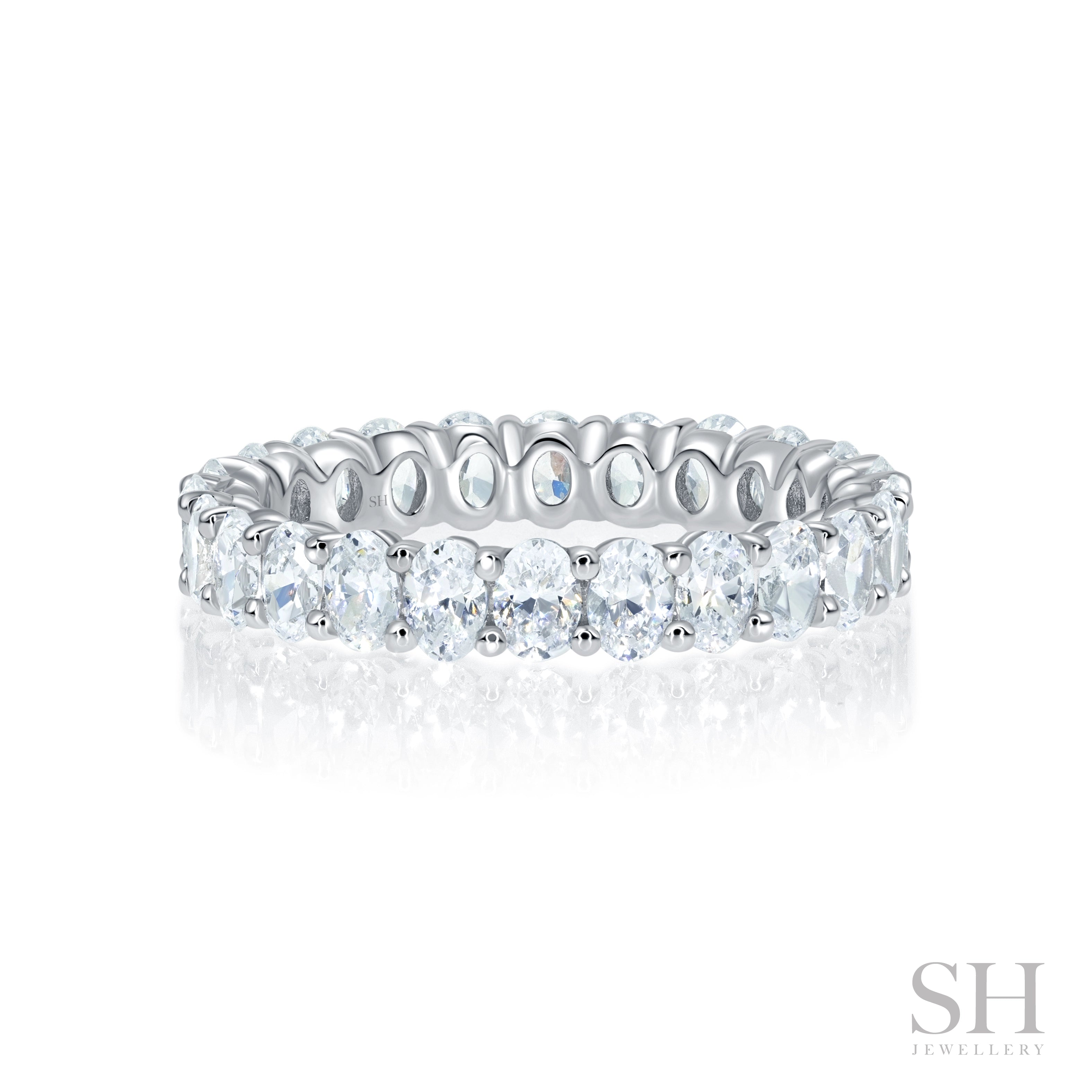 Oval Scalloped Eternity Diamond Band (3.5mm) - W1053 – SH Jewellery