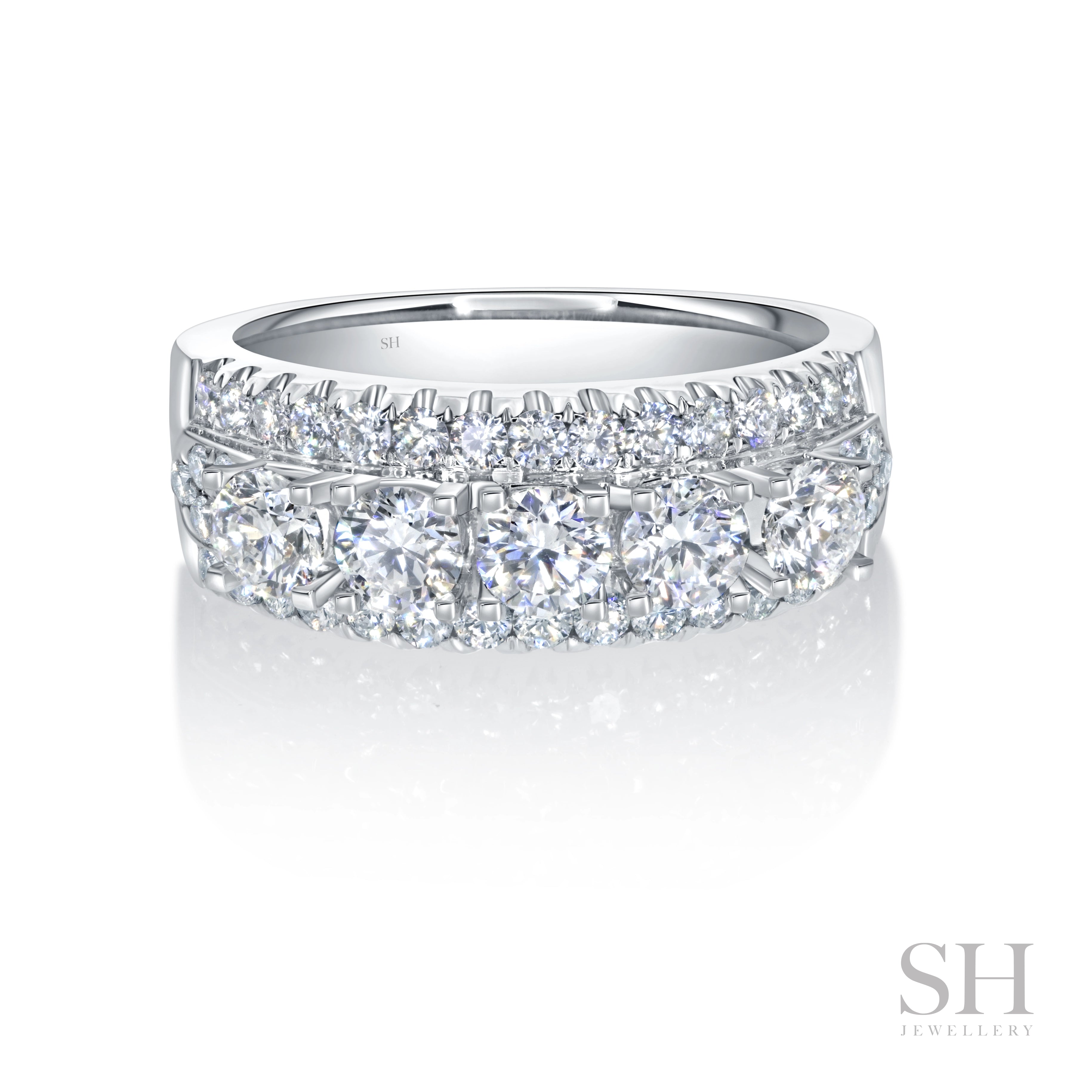 Snowcap Diamond Band (0.19ct each) - W1073 – SH Jewellery