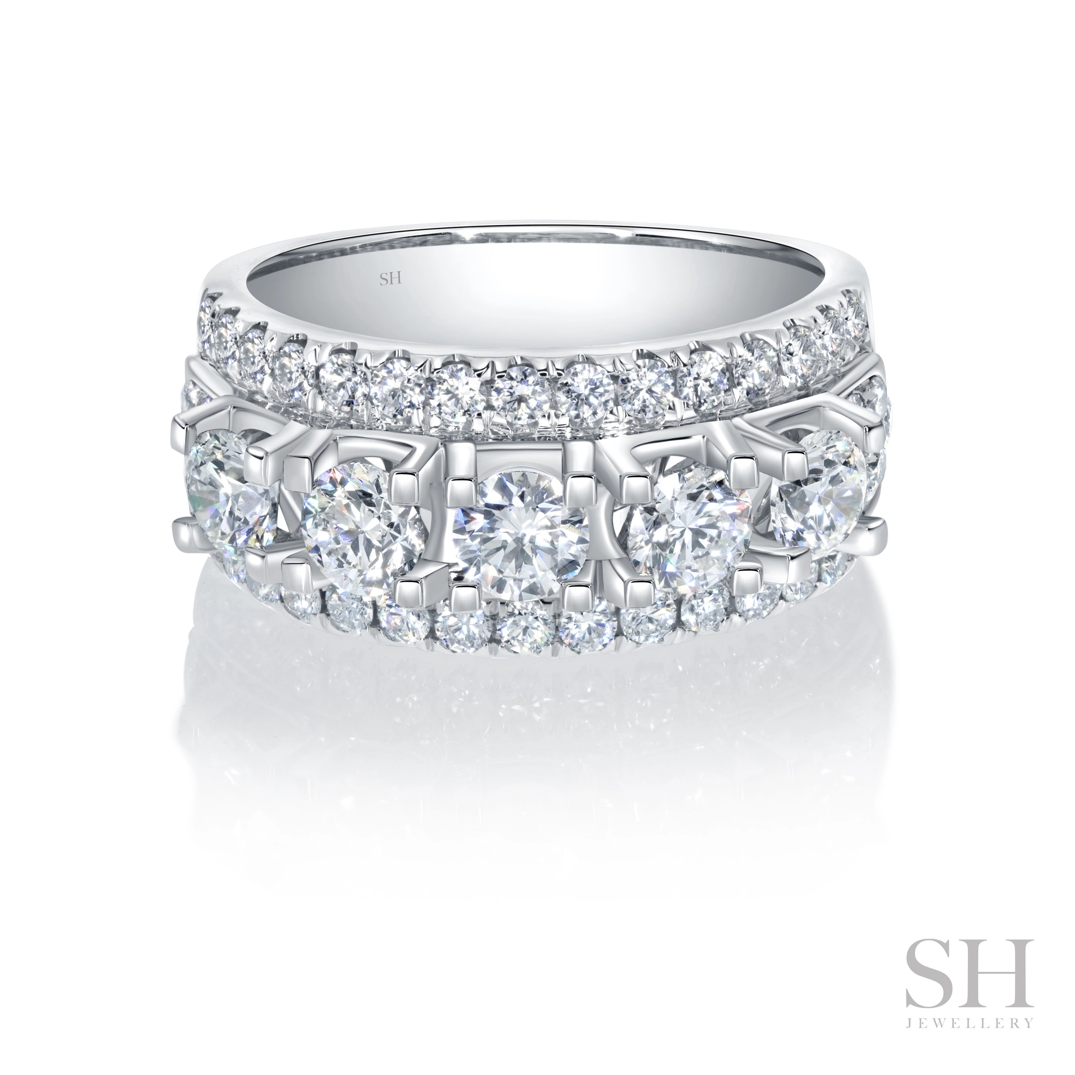Snowcap Diamond Band (0.24ct each) - W1074 – SH Jewellery