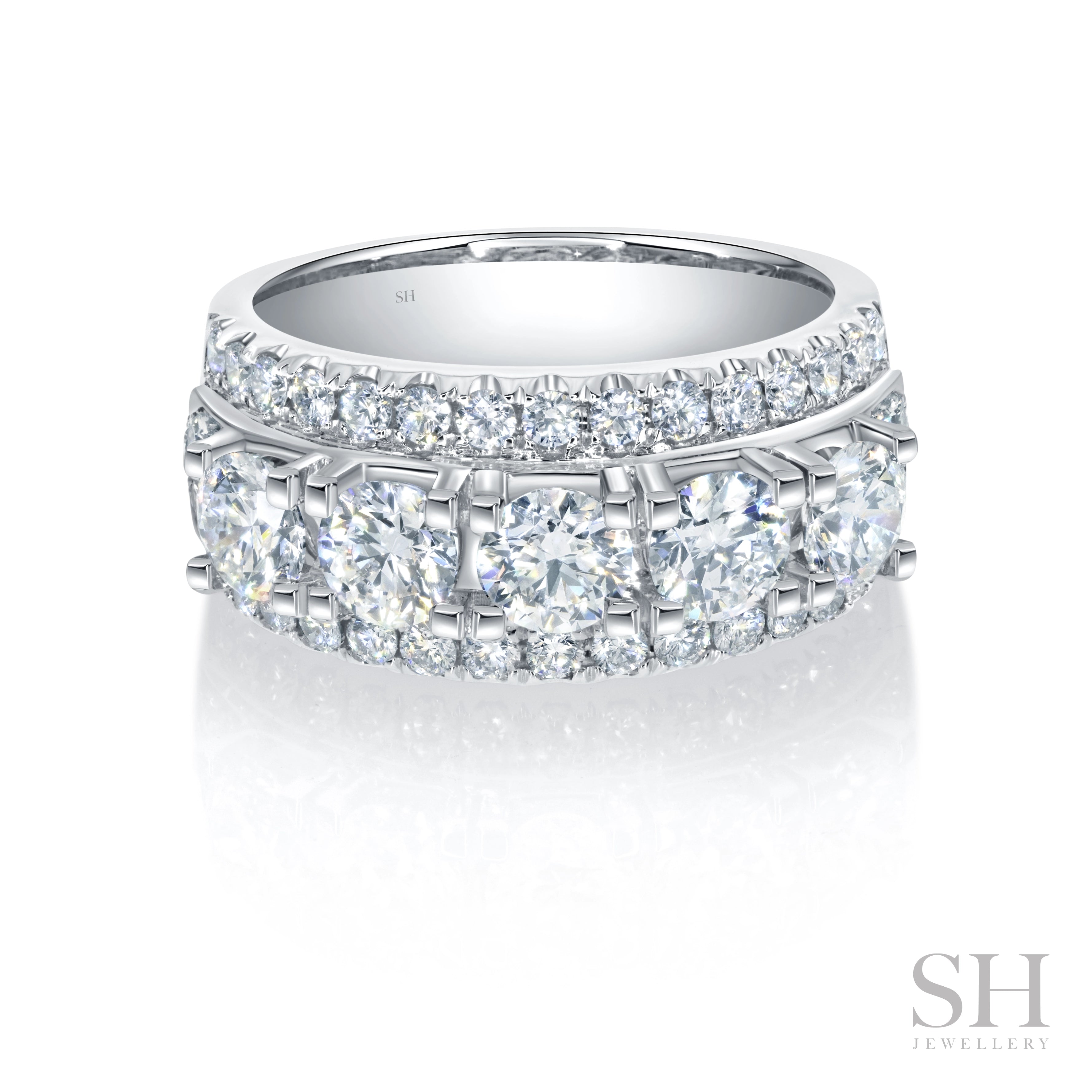 Snowcap Diamond Band (0.30ct each) - W1075 – SH Jewellery
