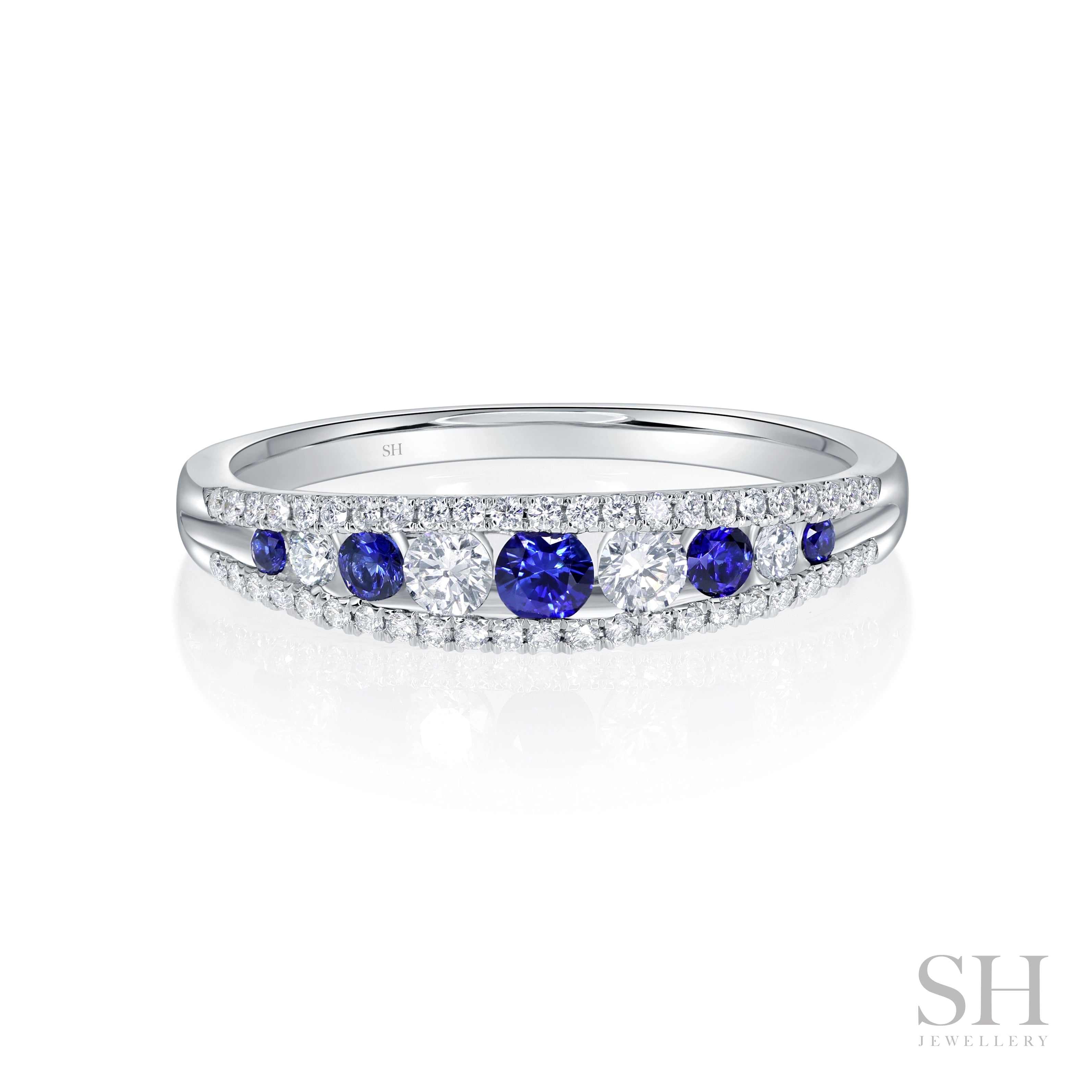 Dawn Sapphire Diamond Ring (4.5mm) - W1145 – SH Jewellery