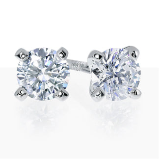 Solitaire Diamond Earrings in 18kt Gold Exclusive to SH – SH Jewellery
