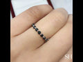 Women's Floating Diamond Wedding Band Black Diamonds 2.5mm – SH Jewellery